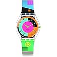 Amazon.com: Swatch Casual Watch Multicolor Quartz Bio-sourced NEON HOT ...