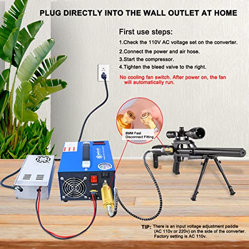 Spritech PCP Air Compressor, Portable 4500Psi/30Mpa, Water/Oil-Free ...