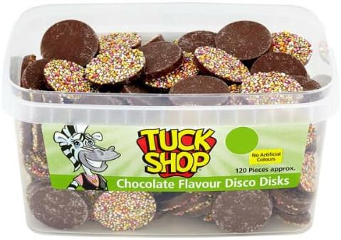 Tuck Shop Chocolate Flavour Disco Disks 120 Pieces 720g: Amazon.co.uk ...