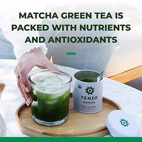 Tenzo Matcha Green Tea Powder - Matcha Powder USDA Organic Ceremonial ...