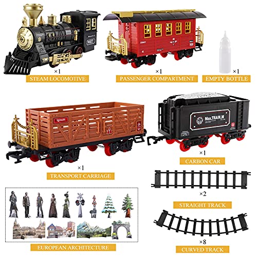 Baby Home Metal Alloy Train Set w/ Steam Locomotive Engine, Cargo Car ...