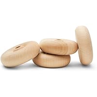 Amazon.com: 2-1/2-inch Diameter Slab Wooden Wheels for Crafts 3/8-inch ...