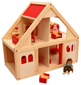 Buy Wooden Dollhouse - Red Online at Low Prices in India - Amazon.in
