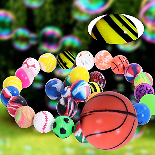 Onepine 30PCS 25mm Bouncy Balls Assorted Rubber Balls,Party Bag Filler ...
