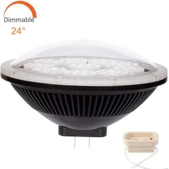Dimmable 500W PAR56 Light Bulb LED 36W Warm White 24 Degree NSP GX16D ...