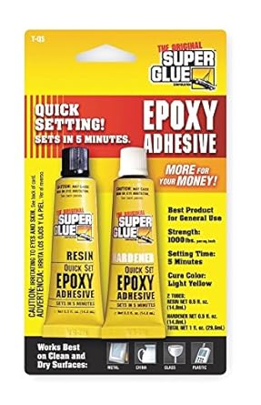 Epoxy, 2 Part QuickSet, Ylw, 2-0.5 Oz Tubes: Amazon.com: Industrial ...
