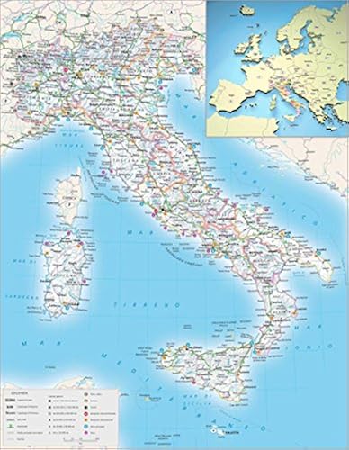 24"x31" Heavyweight Quality Paper :: Maps of Italy Detailed map of ...