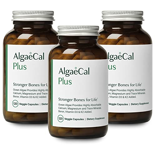 ALGAECAL Plus - Organic Red Algae Calcium Supplement, Vitamin K2 MK7 ...