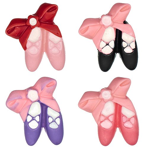 Amazon.com: DIY Jewelry: 4x Mini Pointe Shoes Ballet Shoes Resin ...