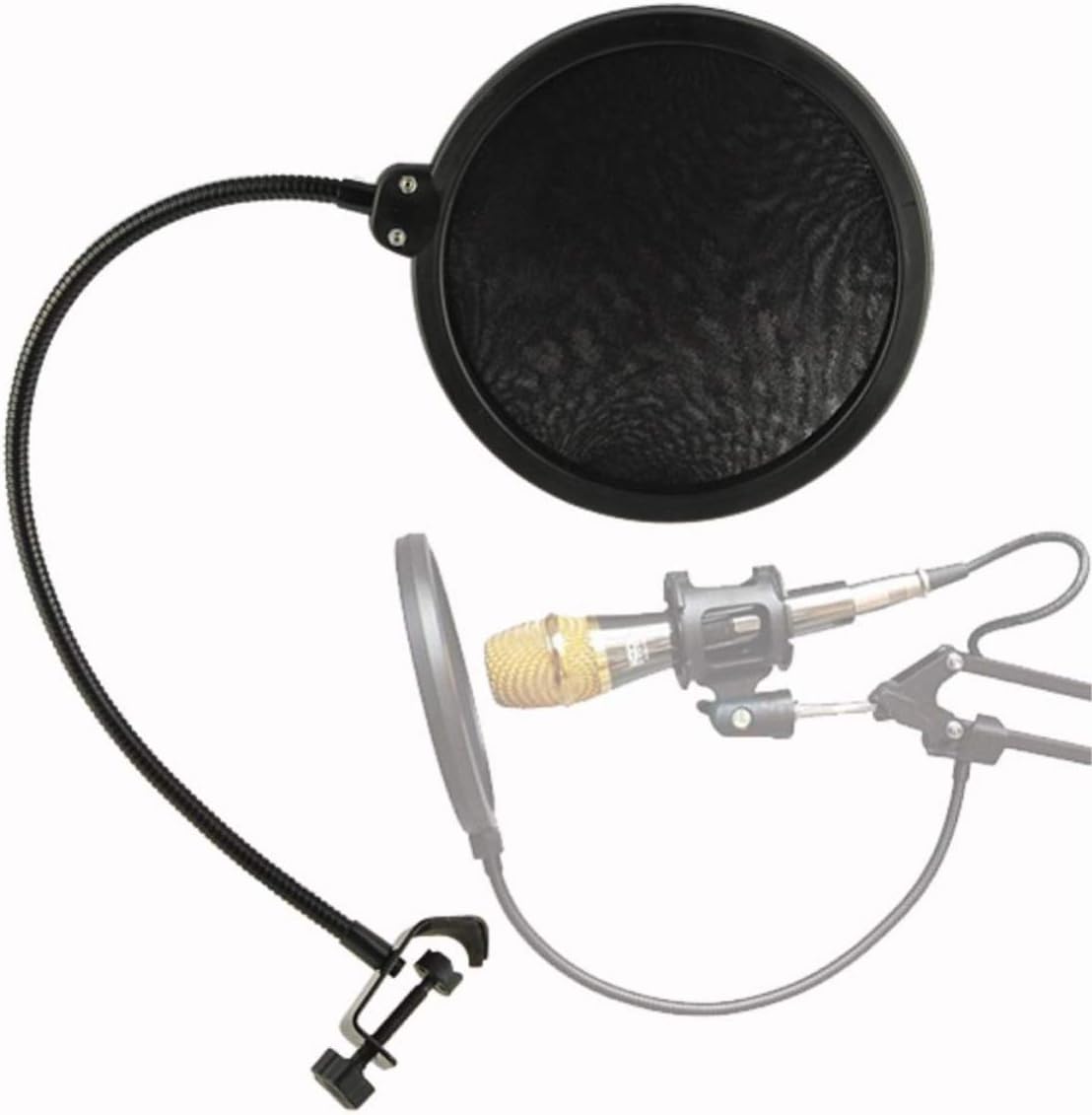 MEW Pop Filter with Enhanced Flexible 360° Goose neck Clip ...