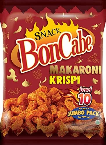 Kobe Snack BonCabe Crispy Macaroni Level 10 Jumbo Pack 150 grams | Bon ...