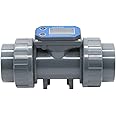 Amazon.com: 2inch Electronic LCD Digital Display Flowmeter NPN Turbine Flow Meter PVC Pipe ...