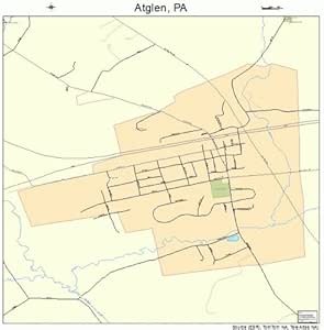 Amazon.com: Large Street & Road Map of Atglen, Pennsylvania PA ...