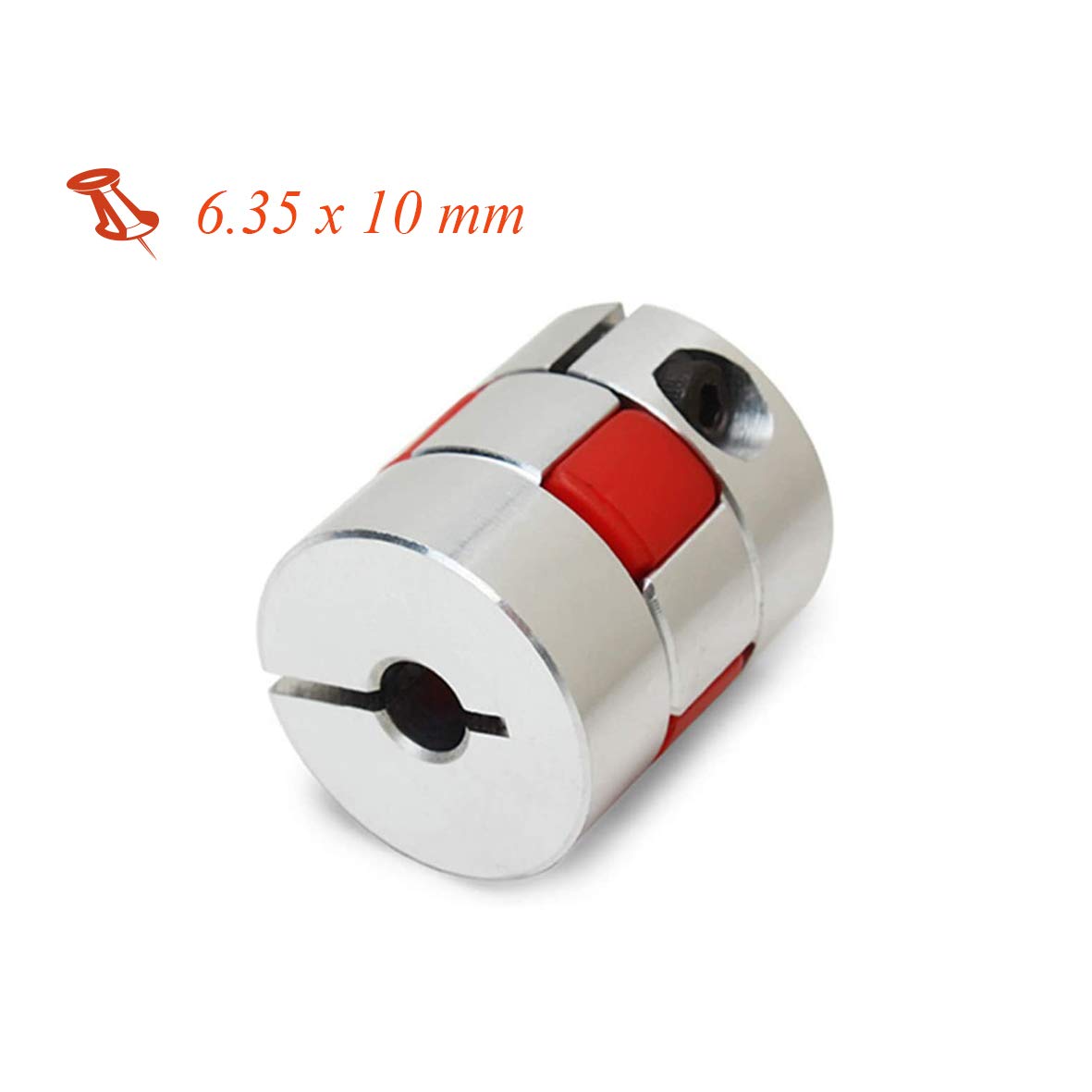 RATTMMOTOR Flexible Coupler 3 PCS 6.35mm to 10mm Plum Coupling L30 D25 ...