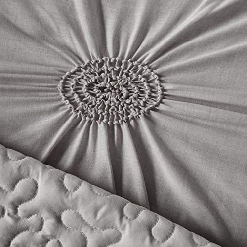 6 Piece Grey Pinch Pleat Daybed Cover Set, Geometric Cottage Cabin ...
