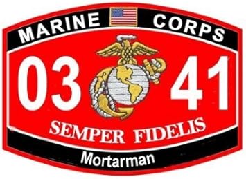Amazon.com: Vinyl USA USMC MOS 0341 Mortarman Decal 5.5": Automotive