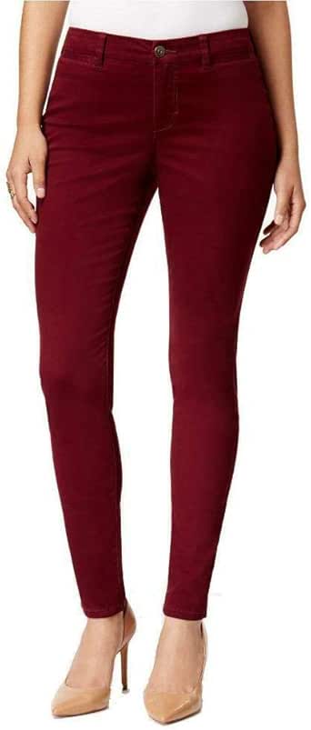 Style & Co. Curvy-Fit Colored Skinny Jeans (Scarlet Wine, 10) at Amazon ...