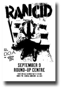 Amazon.com: Rancid Poster - 11 x 17 Concert Promo on the "Out Come The ...