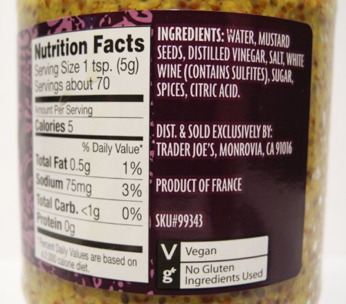 whole grain mustard ingredients