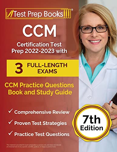 CCM Certification Test Prep 2022-2023 with 3 Full-Length Exams: CCM ...