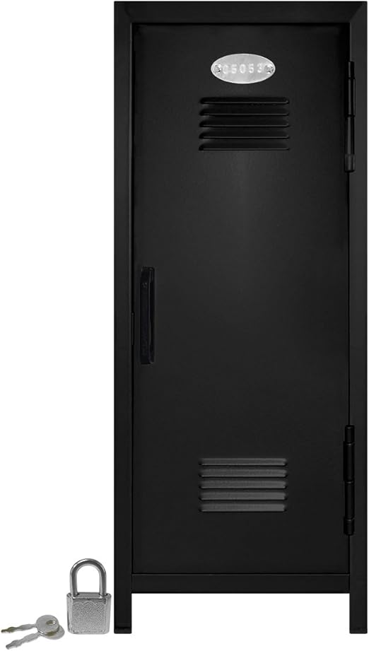 Mini Locker with Lock and Key Black: Amazon.ca: Office Products