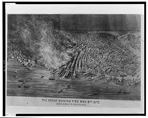 Amazon.com: Photo: The Great Boston Fire, November 1872, Massachusetts ...