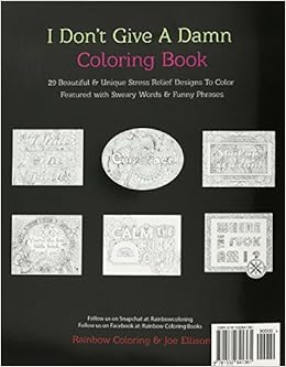 Swear Word Coloring Book: I Don't Give A Damn Adult Coloring Book ...