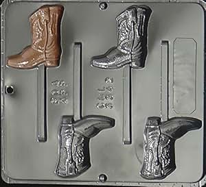 Amazon.com: Cowboy Boot Lollipop Chocolate Candy Mold 3342: Candy ...
