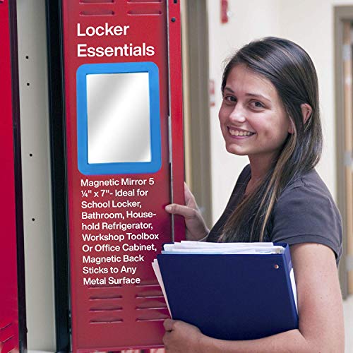 Magnetic Mirror - 2-Pack Locker Mirror Boxgear - 5" x 7"- for School ...