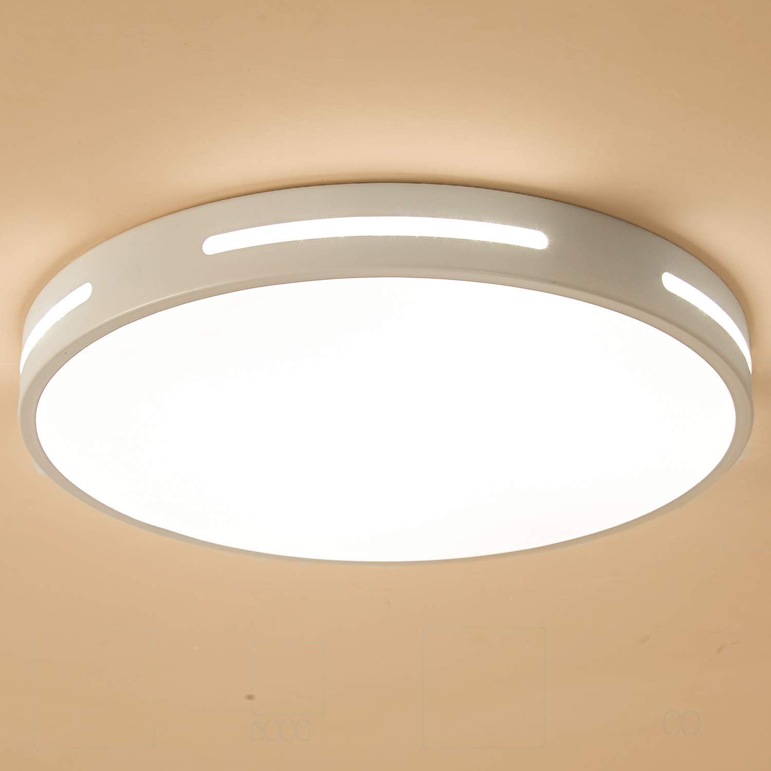 Kimjo Ceiling Light 30W Warm White 2800K, Round Ceiling Lamp Indoor ...