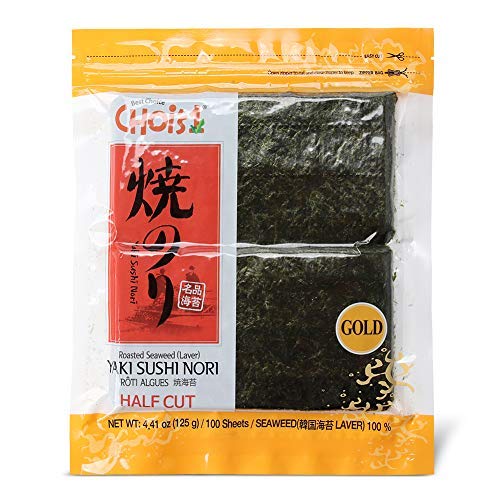 Daechun Roasted Seaweed, GIM, (100 Half Sheets), Resealable, Gold Grade ...