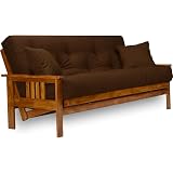 Amazon.com: Nirvana Futons Westfield Futon Set - Queen Size, Frame, 8 ...