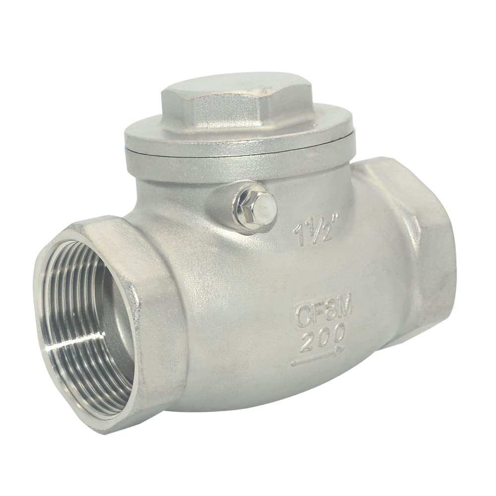 VARMHUS Stainless Steel SS316 Swing Check Valve,NPT Female X Female ...