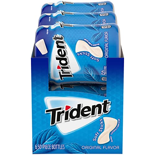 Trident Unwrapped Original Flavor Sugar Free Gum, 6 Bottles of 50 ...