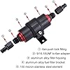 6AN Inline Fuel Filter Kit with Bulkhead Adapters, Push Lock Fittings ...