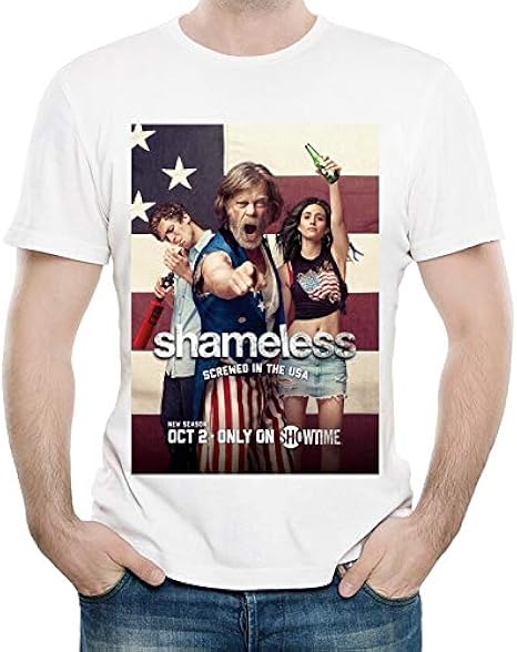 Shameless T Shirt White Color Mens Fashion Short Sleeve TV Drama ...