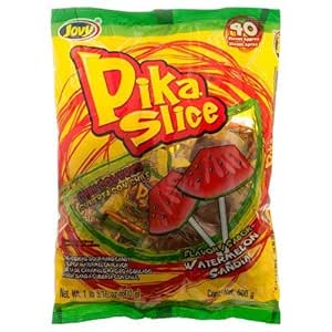 Amazon.com : Jovy Pika Slike Watermelon Flavor Lollipop | 1 lb bag with ...