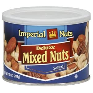 Amazon.com: Imperial Snacks Deluxe Mixed Nuts, No Peanuts, 10-Ounce Can ...