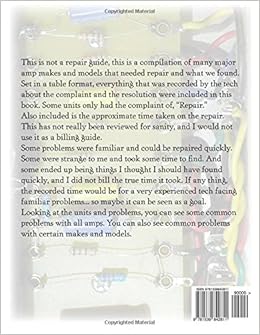 Guitar Amps and Their Problems: A table-format of problems and ...