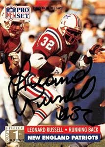 Leonard Russell autographed Football Card (New England Patriots) 1991 ...