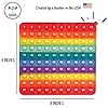 POP-n-Teach 100 Pop It Fidget Toy Rainbow Hundreds Chart for Kids ...