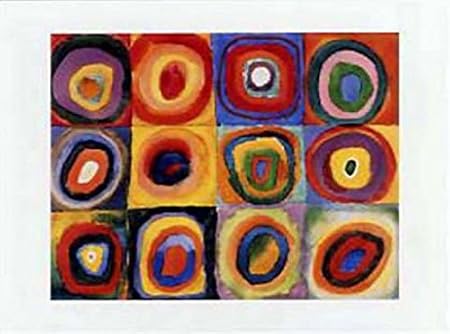 1art1 Vassily Kandinsky Poster Reproduction - Étude De Couleurs, Carrés ...