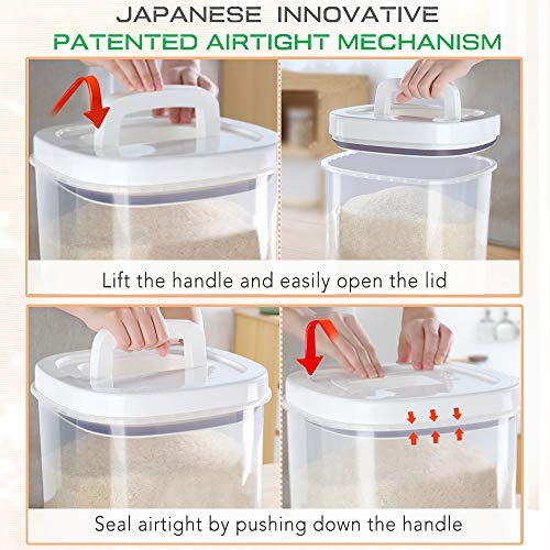 TBMax Large Airtight Food Storage Container - 20 Lbs Rice Container Bin ...