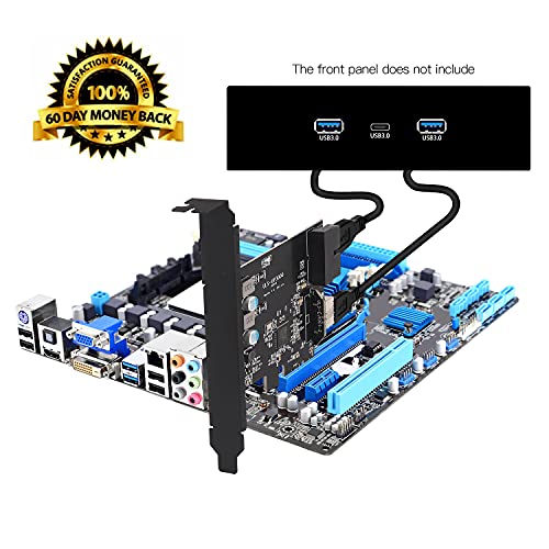 PCIe x1 to 19Pin USB 3.0 Header and Type E (A Key) Card,USB Front Panel ...