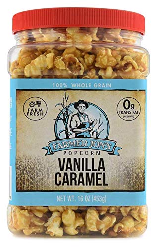 Farmer Jon's Original Caramel Popcorn, Gormet Pre-Popped Popcorn Jar ...