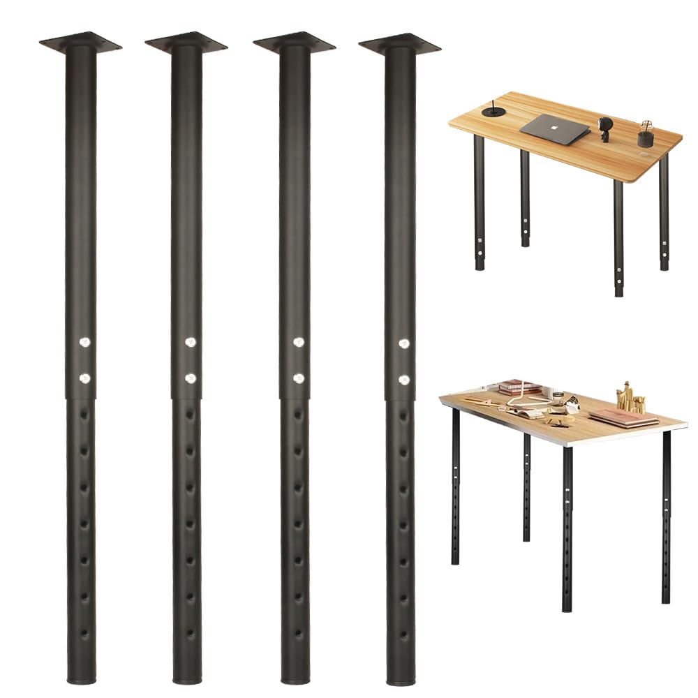 MAIQIYALAN Adjustable Table Legs 36 inch, Metal Desk Legs, Suitable for ...