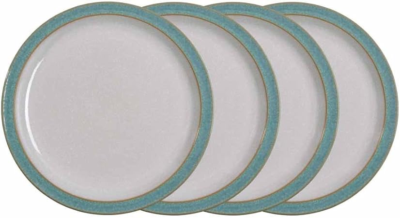 Denby Elements 4 Piece Dinner Plate Set, Green: Amazon.co.uk: Kitchen ...