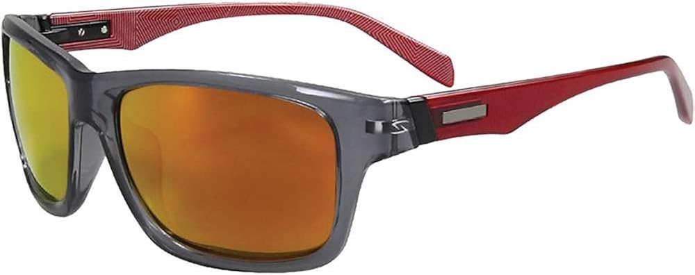 Amazon.com: Serfas Hiline Sunglasses, Gloss Black Frame/Red Polarized ...