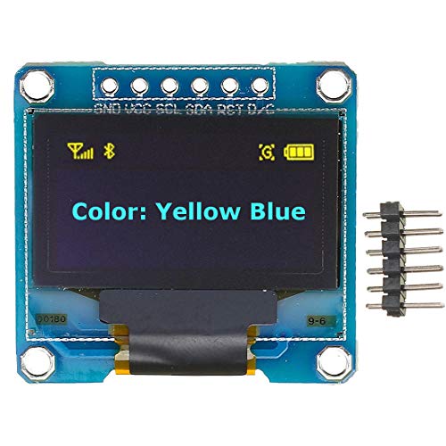 Buy REES52 0.96 Inch 6Pin 128 x 64 SPI Blue Yellow OLED Display Module ...
