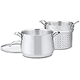 Amazon.com: Cuisinart Contour Stainless 6-Quart, 3-Piece Pasta Pot with ...